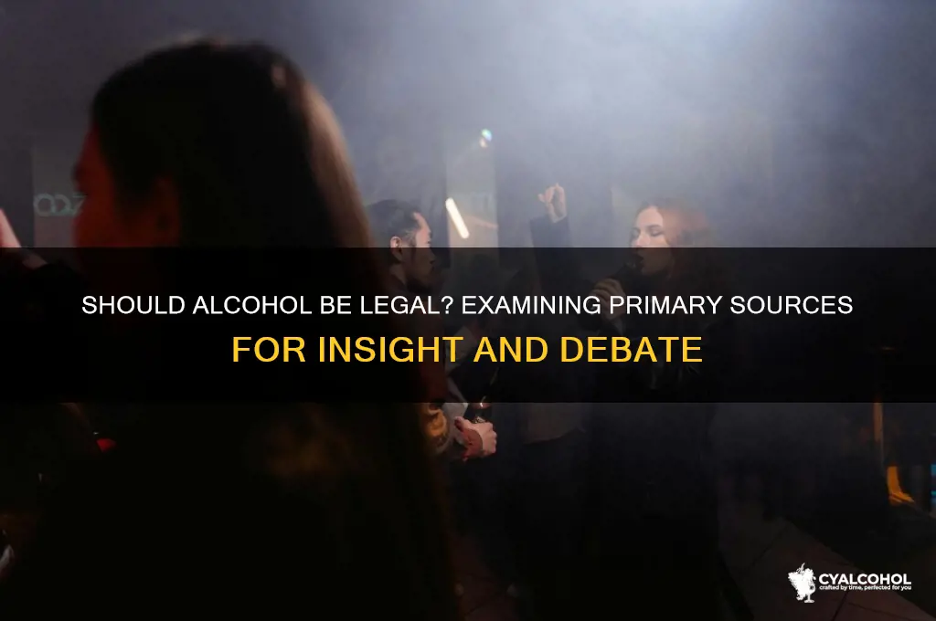 Should Alcohol Be Legal? Examining Primary Sources For Insight And ...