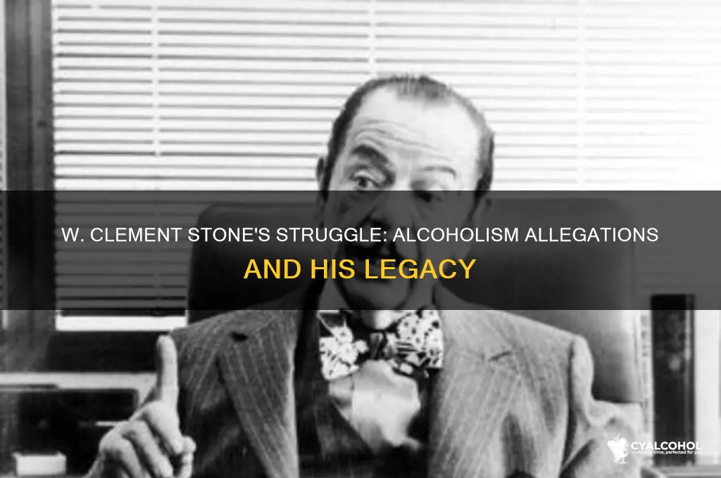 W. Clement Stone's Struggle: Alcoholism Allegations And His Legacy ...