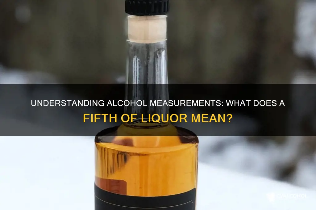Understanding Alcohol Measurements: What Does A Fifth Of Liquor Mean ...
