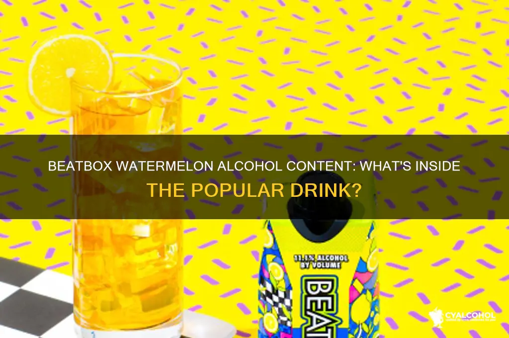 Beatbox Watermelon Alcohol Content: What's Inside The Popular Drink ...