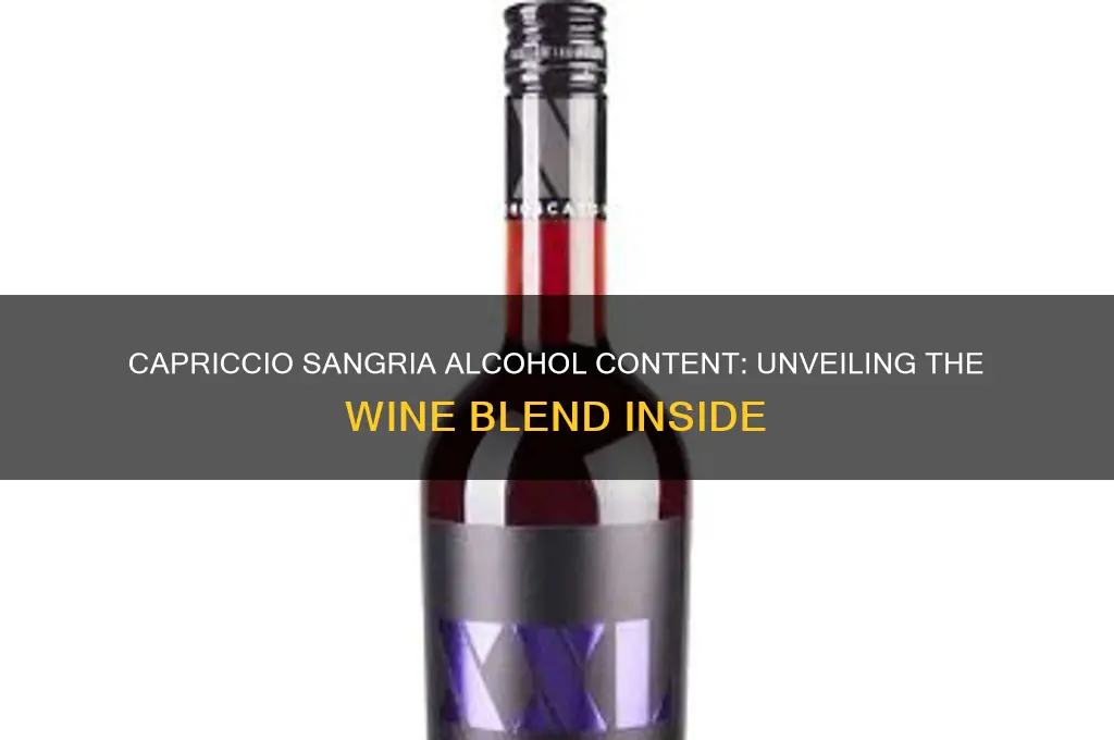 Capriccio Sangria Alcohol Content: Unveiling The Wine Blend Inside ...