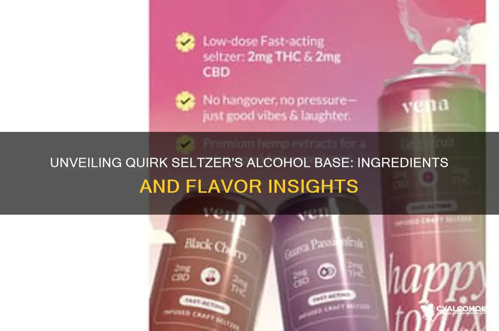 Unveiling Quirk Seltzer's Alcohol Base: Ingredients And Flavor Insights ...