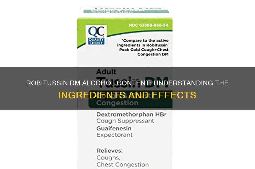 Robitussin Dm Alcohol Content: Understanding The Ingredients And ...