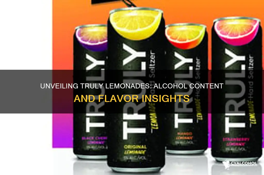 Unveiling Truly Lemonades: Alcohol Content And Flavor Insights | CyAlcohol