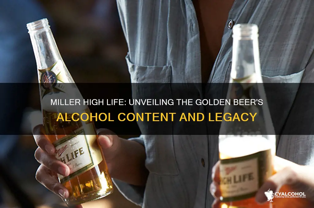 Miller High Life: Unveiling The Golden Beer's Alcohol Content And ...