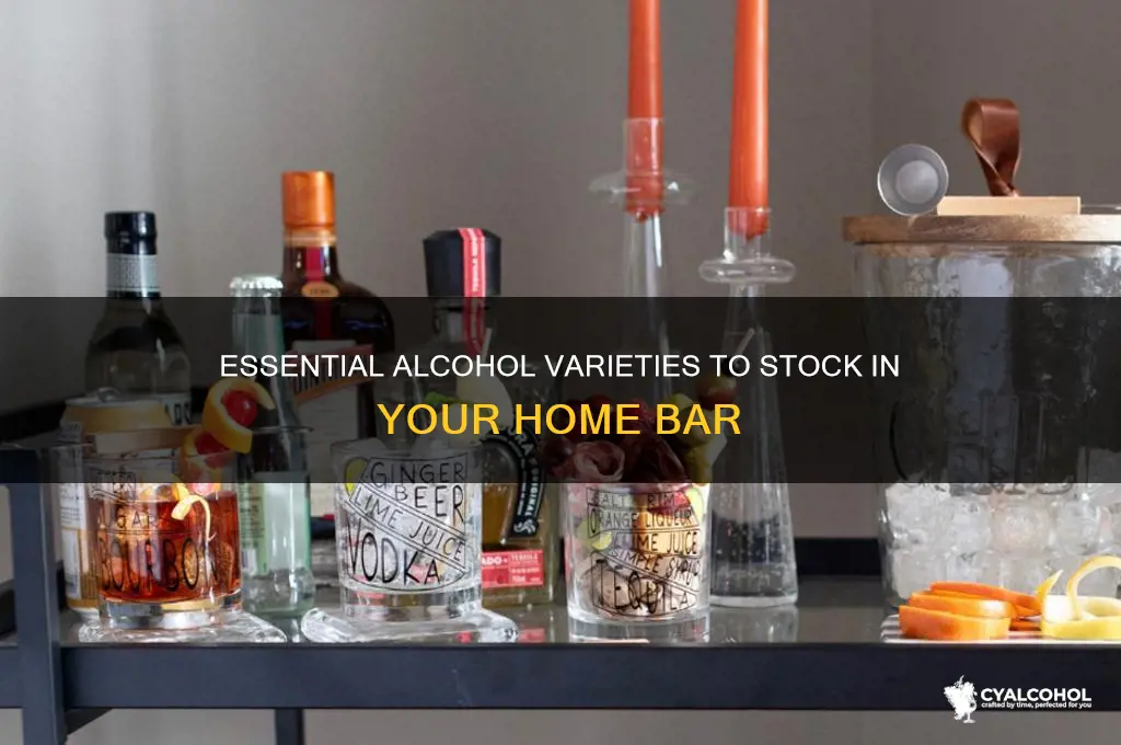 Essential Alcohol Varieties To Stock In Your Home Bar | CyAlcohol
