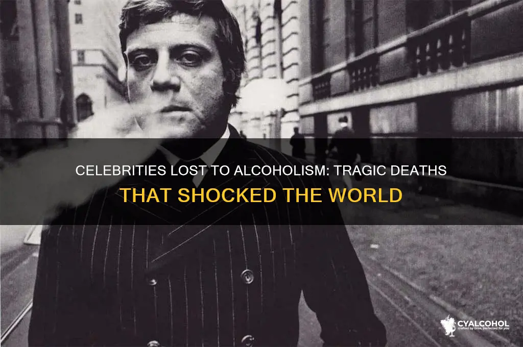 Celebrities Lost To Alcoholism: Tragic Deaths That Shocked The World ...