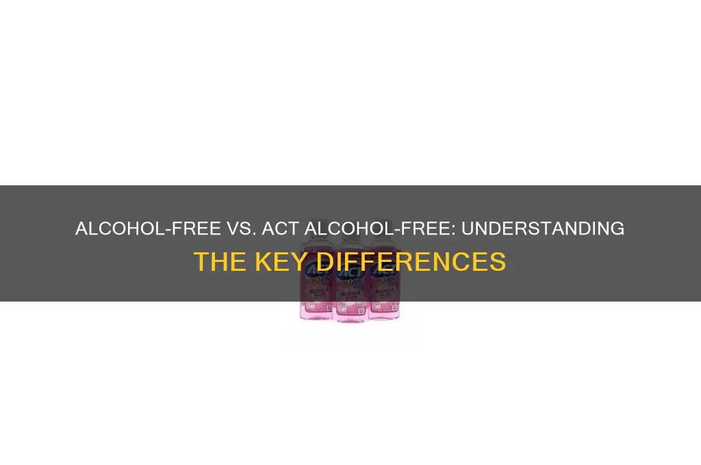 Alcohol-Free Vs. Act Alcohol-Free: Understanding The Key Differences ...