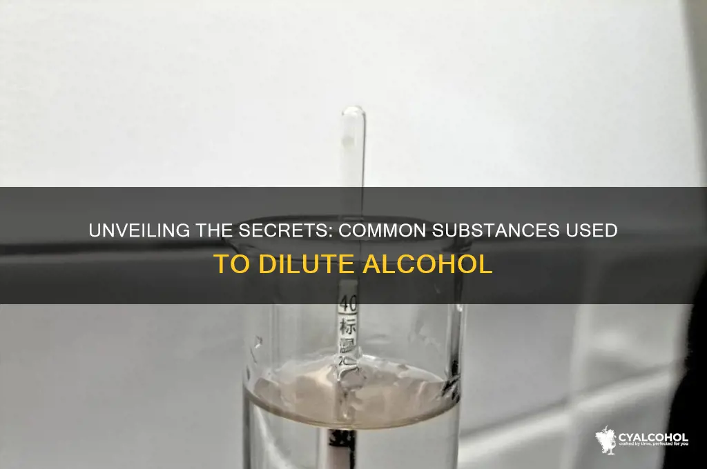 Unveiling The Secrets: Common Substances Used To Dilute Alcohol | CyAlcohol
