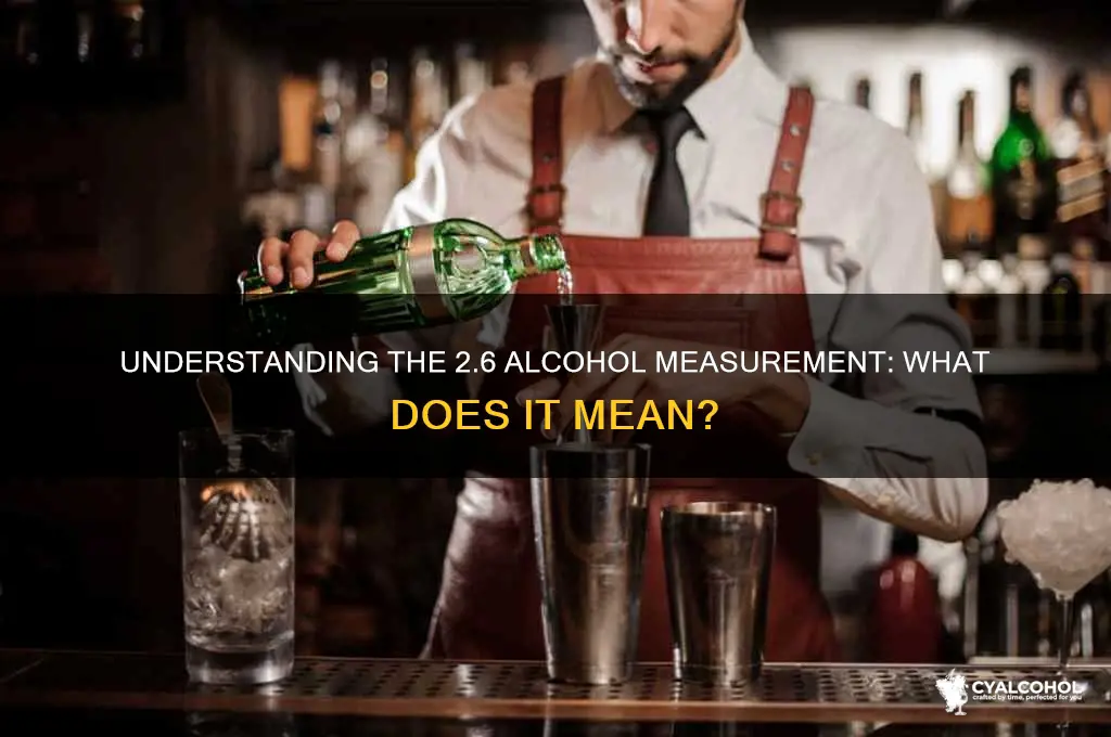 Understanding The 2.6 Alcohol Measurement: What Does It Mean? | CyAlcohol