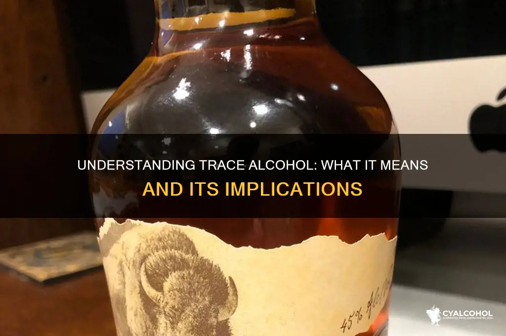 Understanding Trace Alcohol: What It Means And Its Implications | CyAlcohol