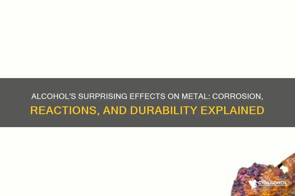 Alcohol's Surprising Effects On Metal: Corrosion, Reactions, And ...