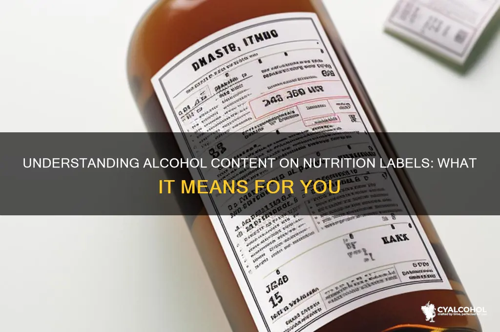 Understanding Alcohol Content On Nutrition Labels: What It Means For ...