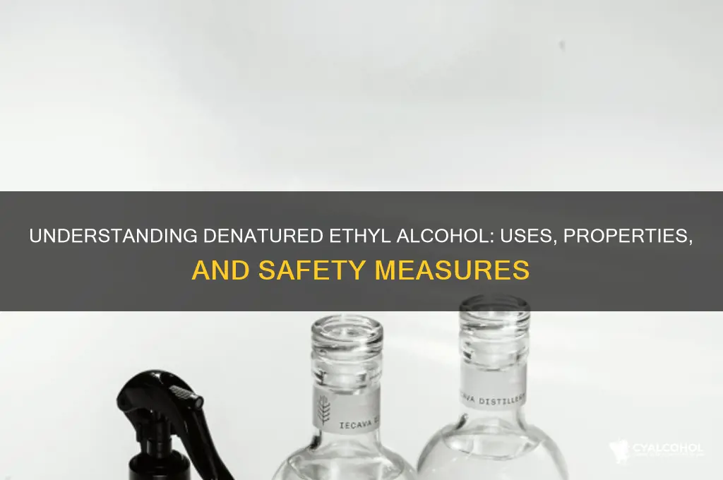 Understanding Denatured Ethyl Alcohol: Uses, Properties, And Safety ...