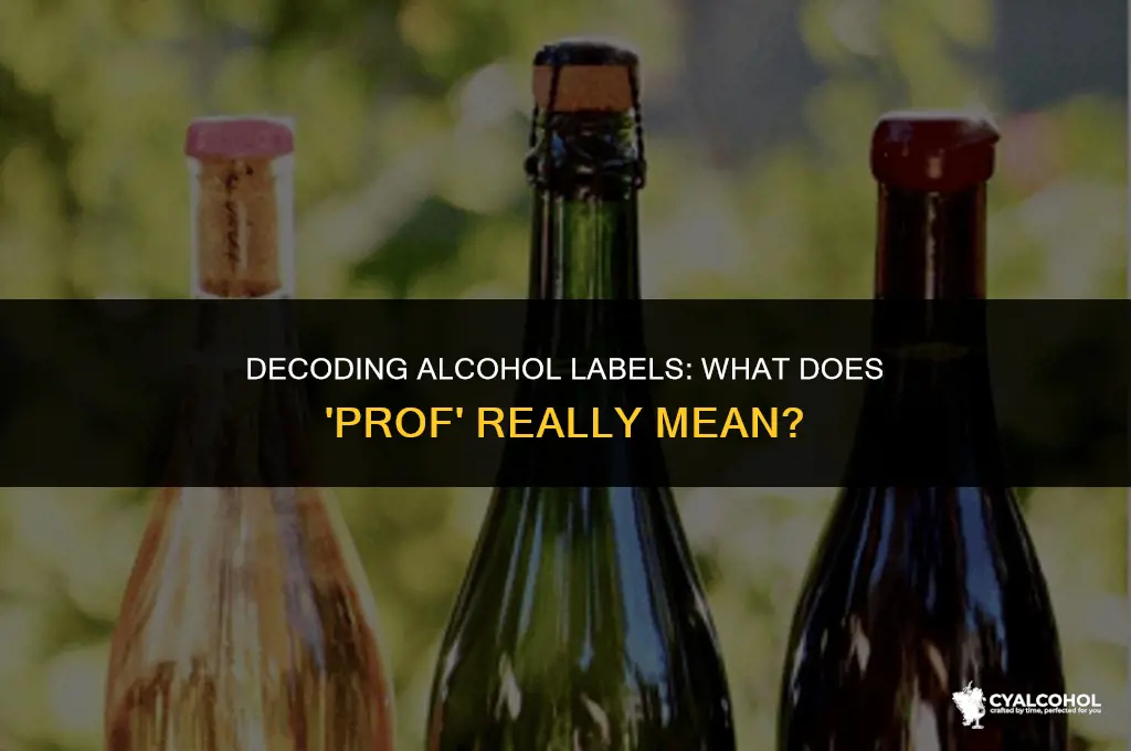 Decoding Alcohol Labels: What Does 'Prof' Really Mean? | CyAlcohol
