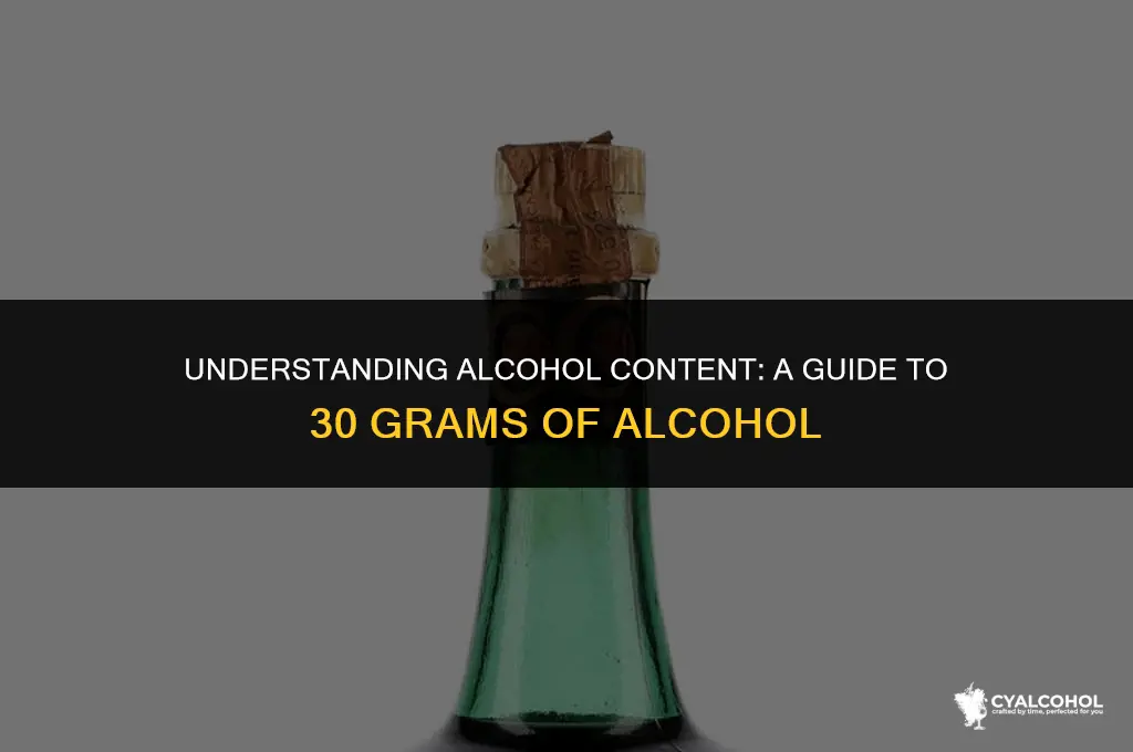 Understanding Alcohol Content: A Guide To 30 Grams Of Alcohol | CyAlcohol