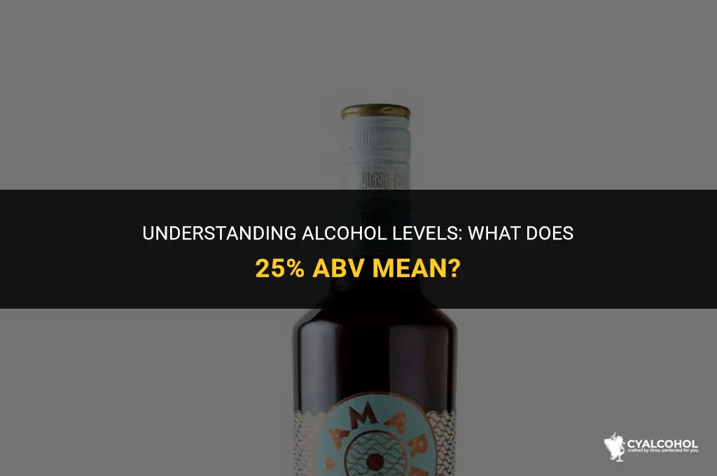 Understanding Alcohol Levels: What Does 25% Abv Mean? | CyAlcohol