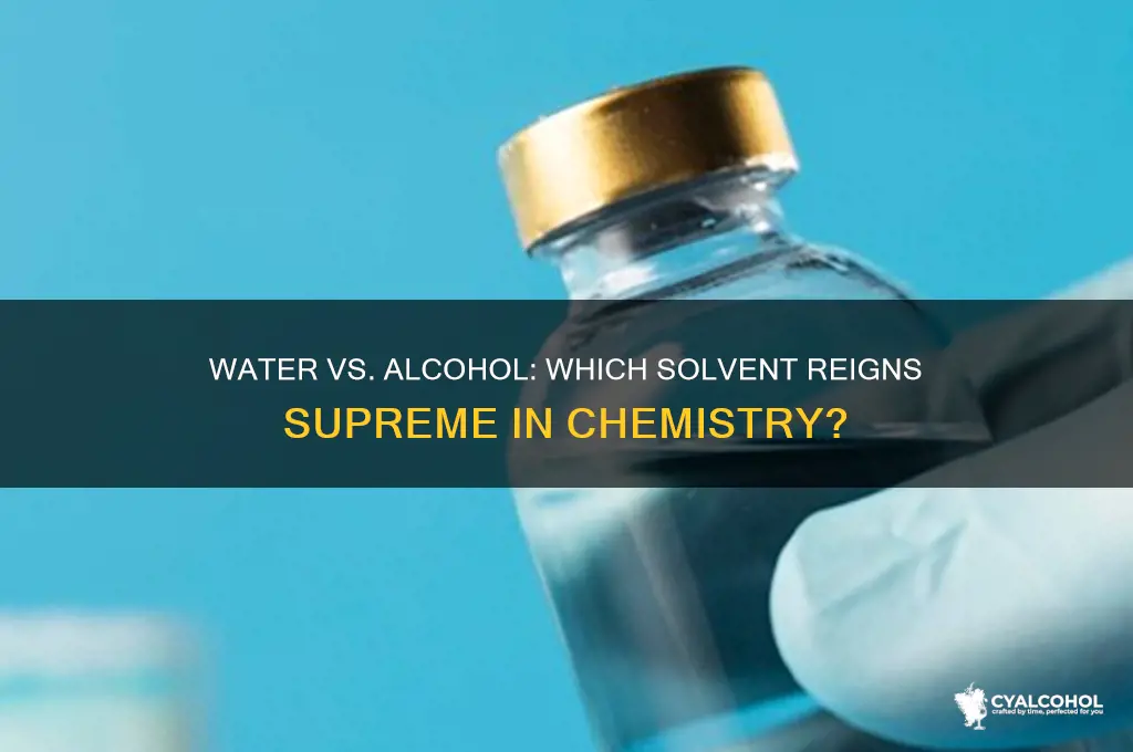 Water Vs. Alcohol: Which Solvent Reigns Supreme In Chemistry? | CyAlcohol