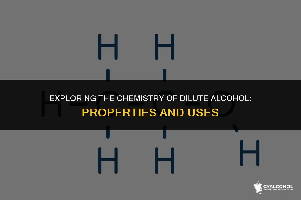 Exploring The Chemistry Of Dilute Alcohol: Properties And Uses | CyAlcohol