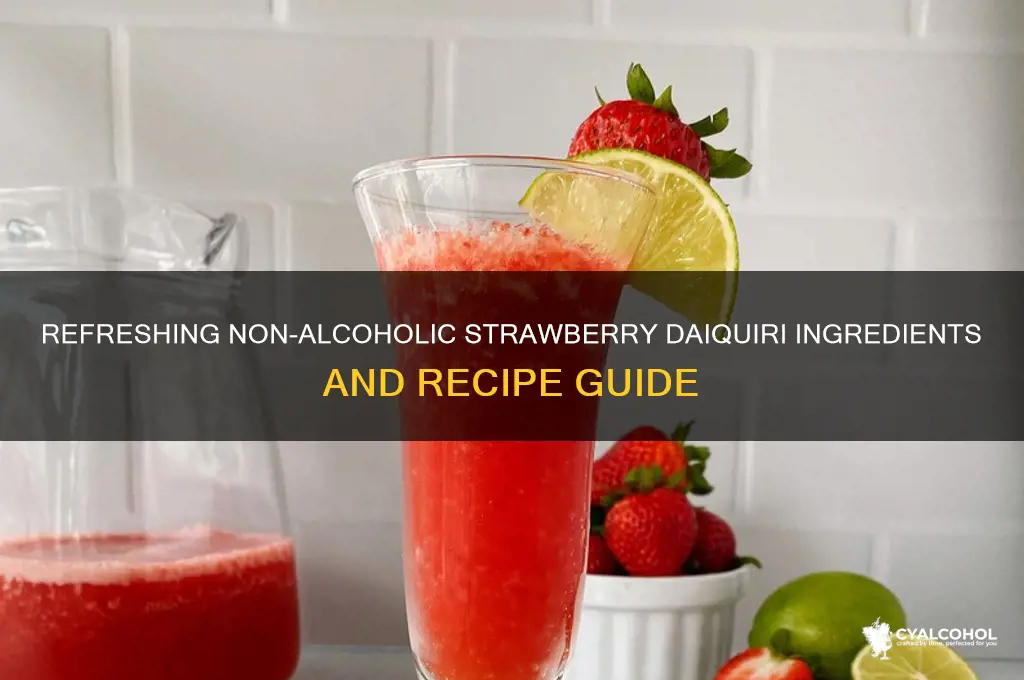 Refreshing Non-Alcoholic Strawberry Daiquiri Ingredients And Recipe ...