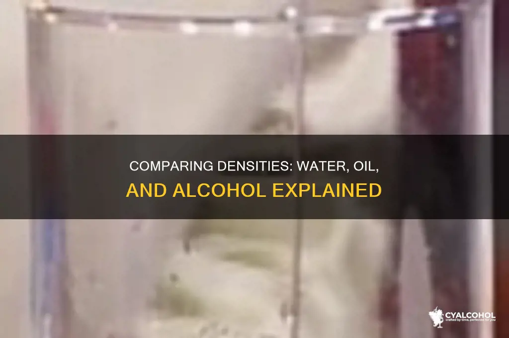 Comparing Densities: Water, Oil, And Alcohol Explained | CyAlcohol