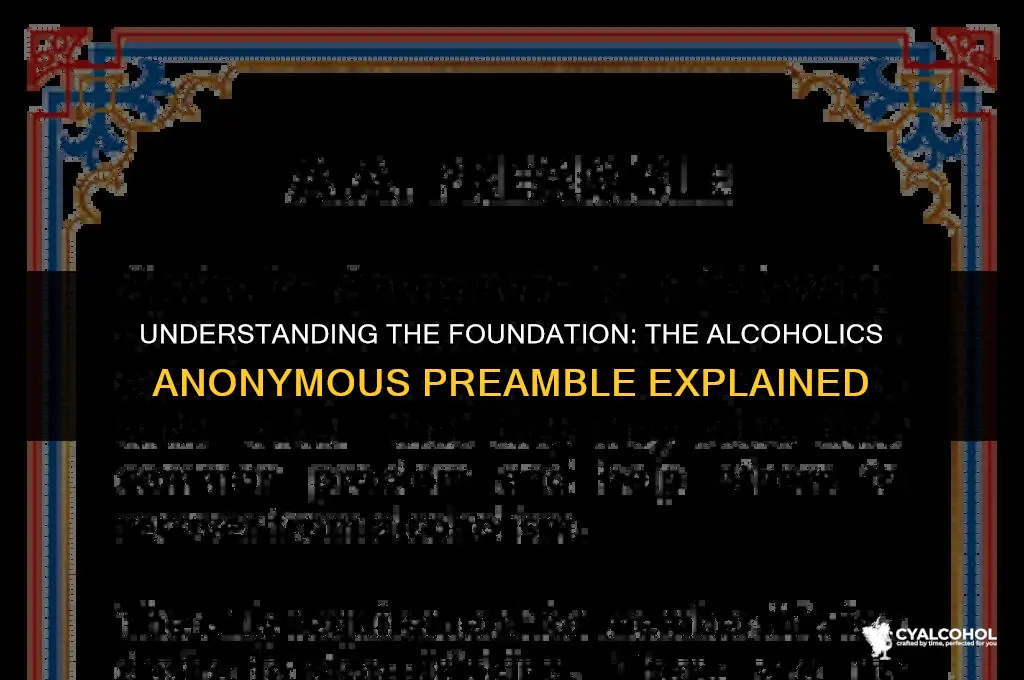 Understanding The Foundation: The Alcoholics Anonymous Preamble ...