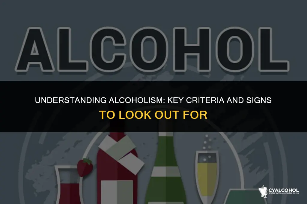 Understanding Alcoholism: Key Criteria And Signs To Look Out For ...