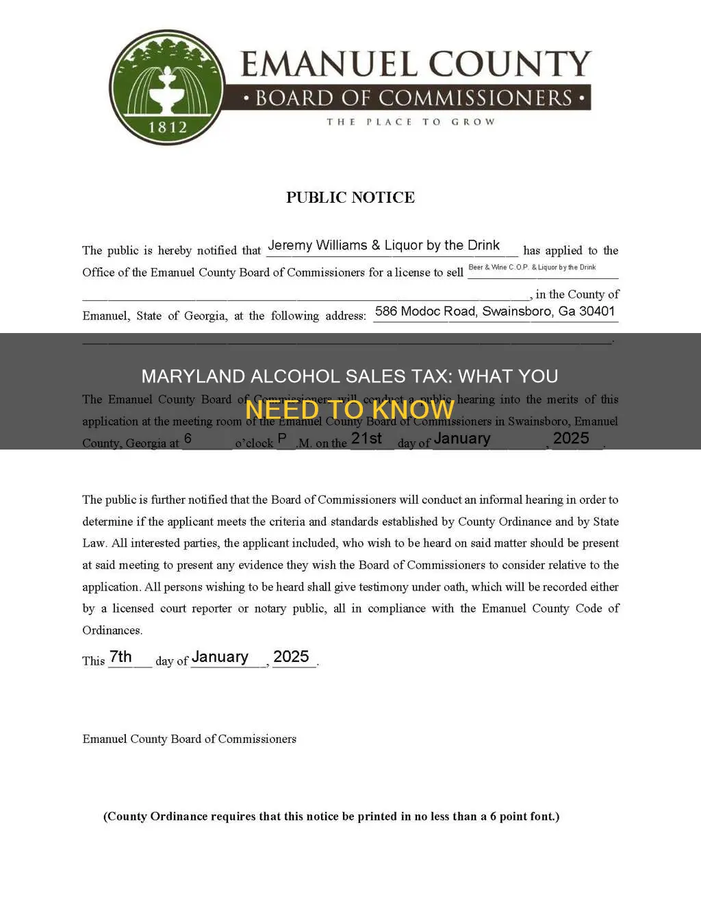 Maryland Alcohol Sales Tax: What You Need To Know | CyAlcohol