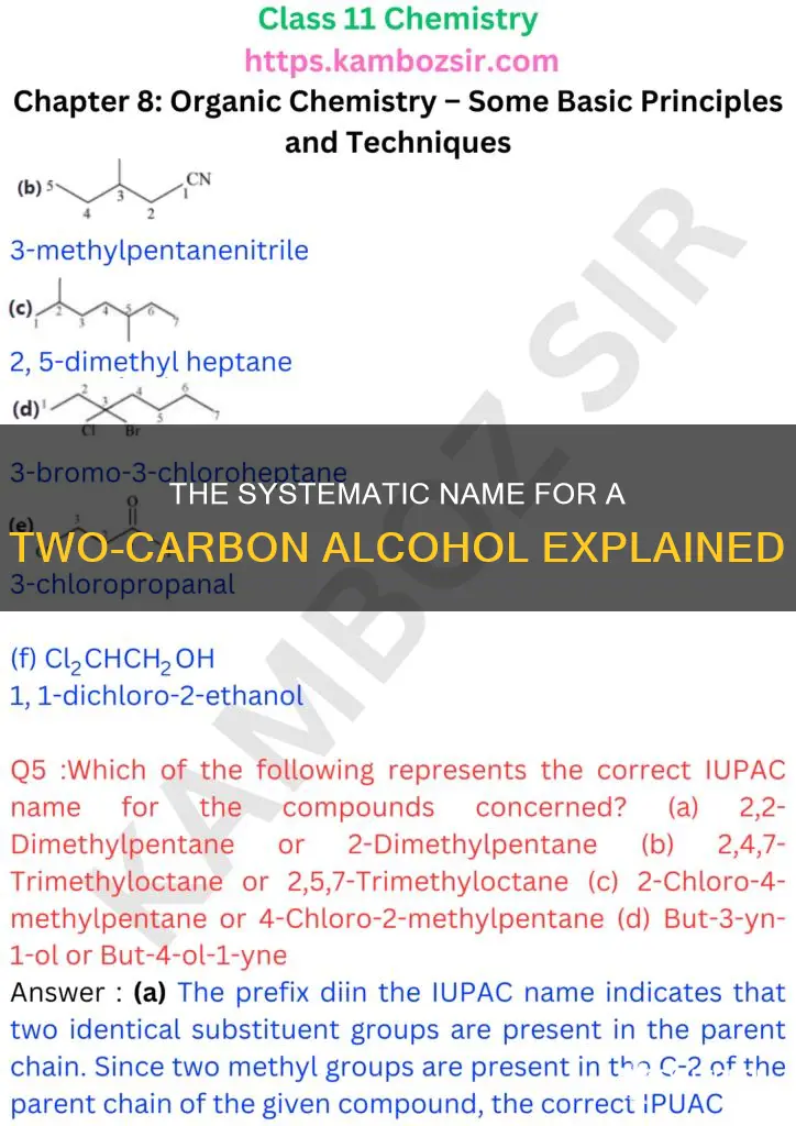 The Systematic Name For A Two-Carbon Alcohol Explained | CyAlcohol
