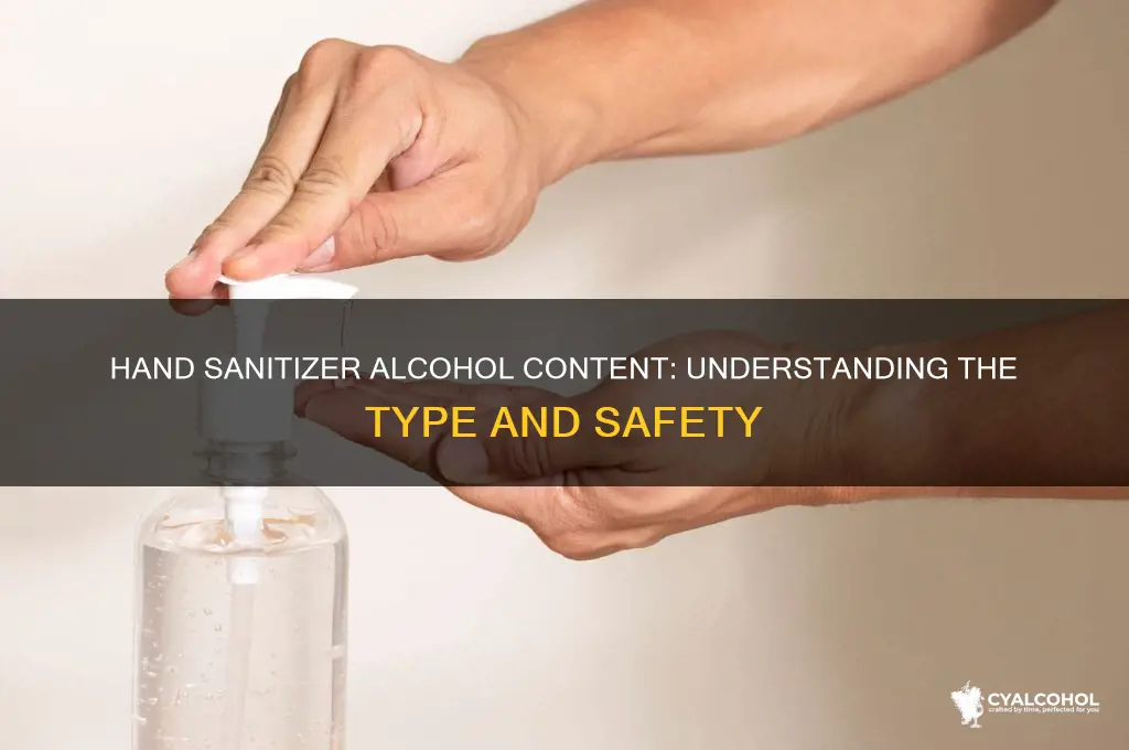 Hand Sanitizer Alcohol Content: Understanding The Type And Safety ...