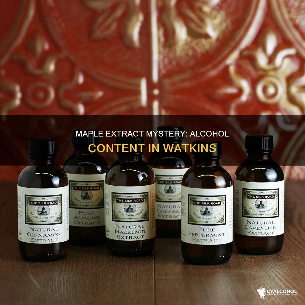 Maple Extract Mystery: Alcohol Content In Watkins | CyAlcohol