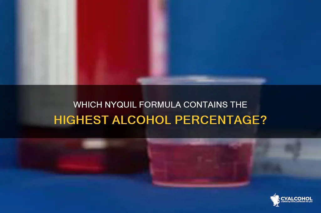 Which Nyquil Formula Contains The Highest Alcohol Percentage? | CyAlcohol