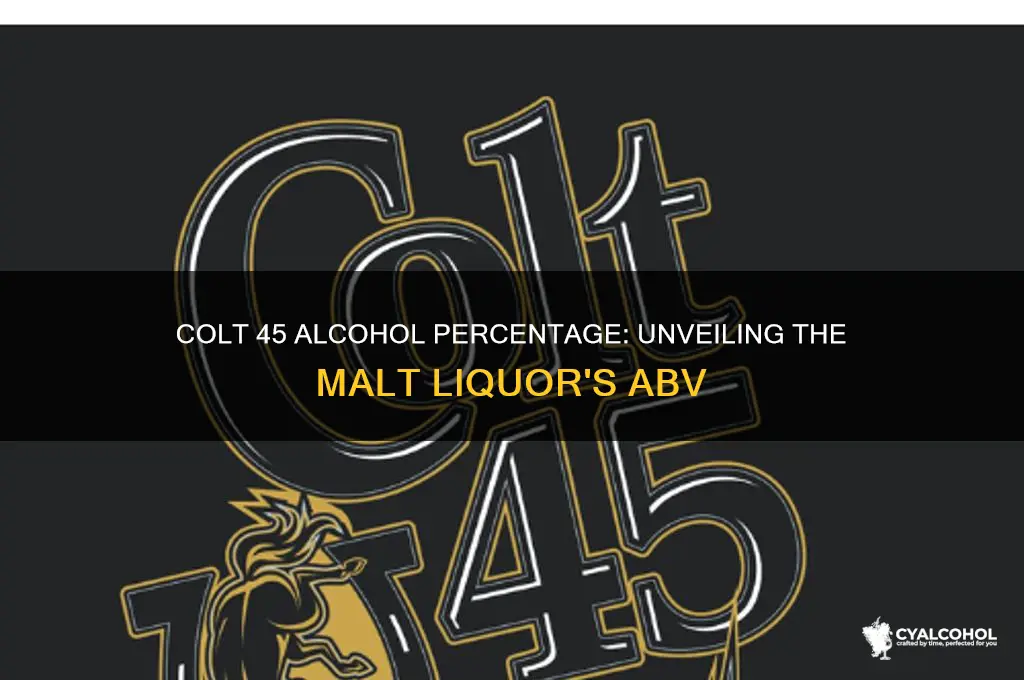 Colt 45 Alcohol Percentage: Unveiling The Malt Liquor's Abv | CyAlcohol