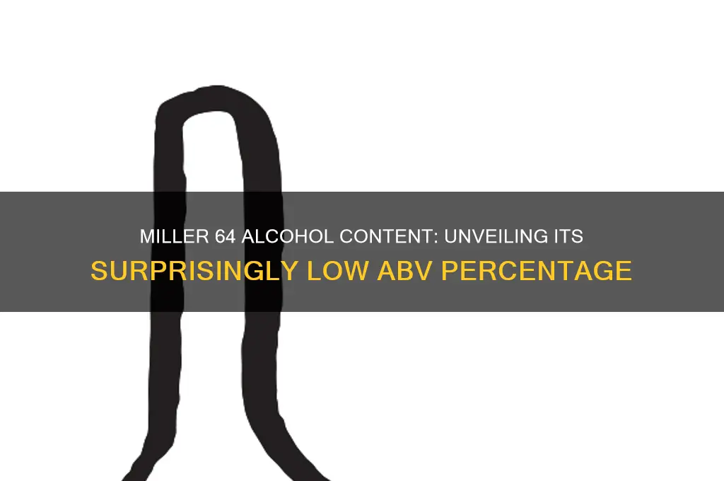 Miller 64 Alcohol Content: Unveiling Its Surprisingly Low Abv ...