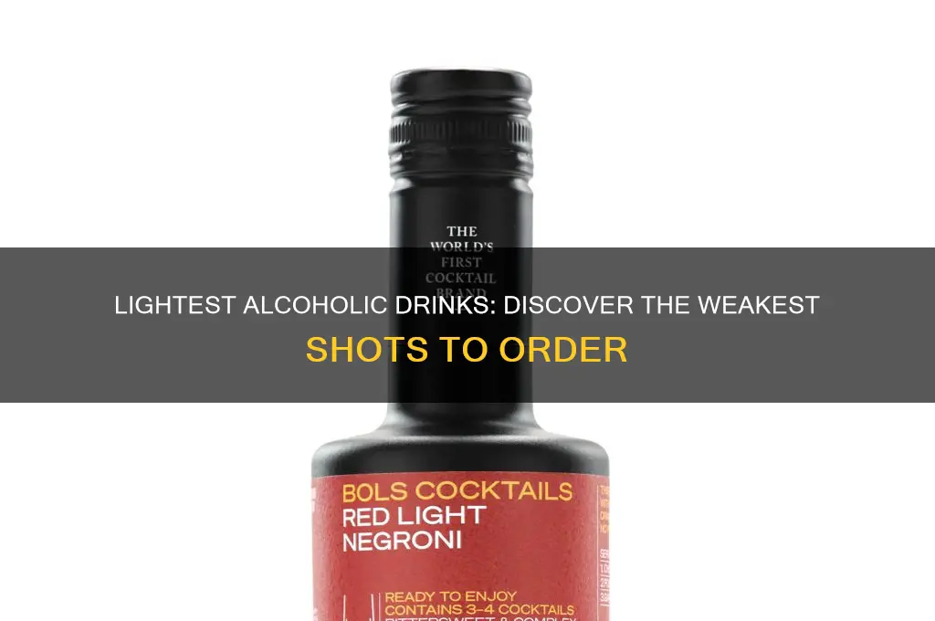 Lightest Alcoholic Drinks: Discover The Weakest Shots To Order | CyAlcohol