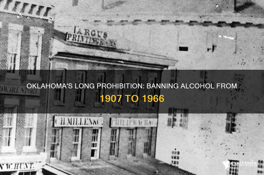Oklahoma's Long Prohibition: Banning Alcohol From 1907 To 1966 | CyAlcohol