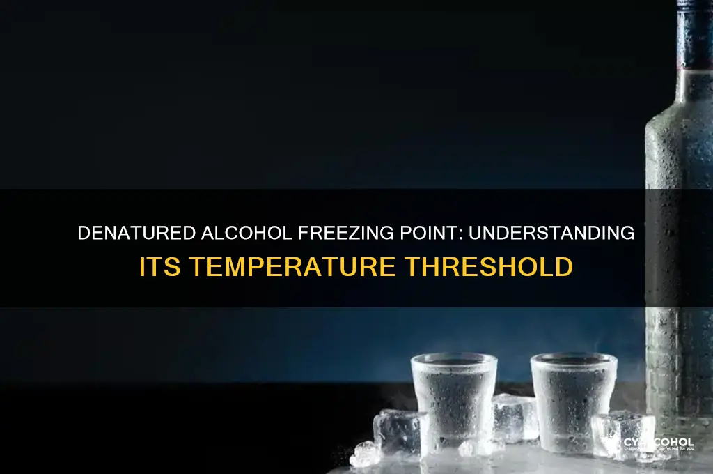 Denatured Alcohol Freezing Point: Understanding Its Temperature ...