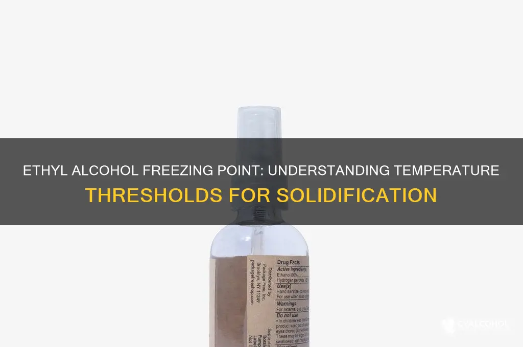 Ethyl Alcohol Freezing Point: Understanding Temperature Thresholds For ...