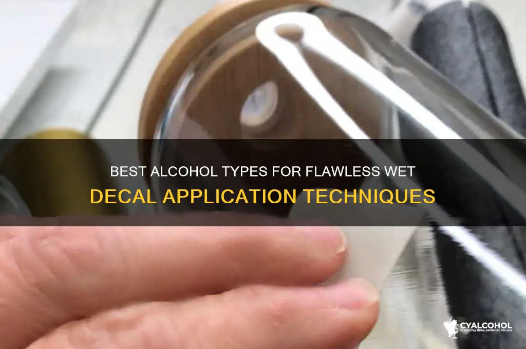 Best Alcohol Types For Flawless Wet Decal Application Techniques ...