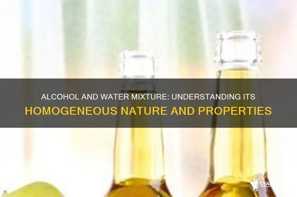 Alcohol And Water Mixture: Understanding Its Homogeneous Nature And ...