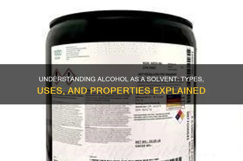 Understanding Alcohol As A Solvent: Types, Uses, And Properties ...