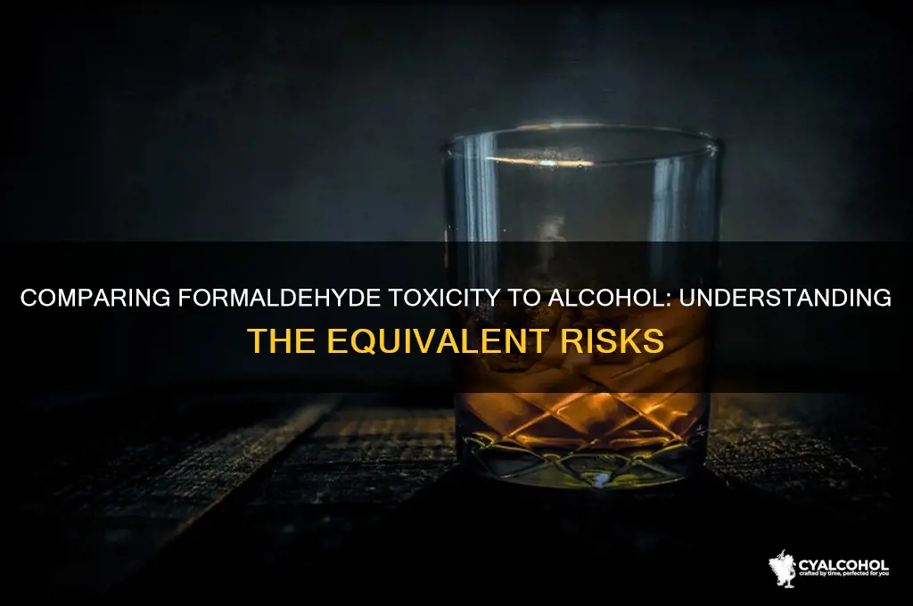 Comparing Formaldehyde Toxicity To Alcohol: Understanding The ...