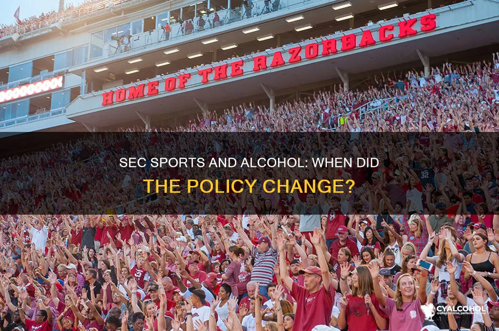 Sec Sports And Alcohol: When Did The Policy Change? | CyAlcohol