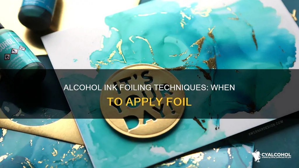 Alcohol Ink Foiling Techniques: When To Apply Foil | CyAlcohol