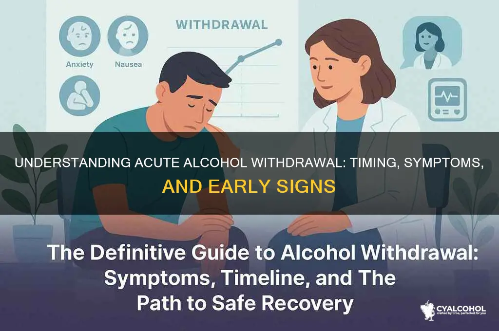 Understanding Acute Alcohol Withdrawal: Timing, Symptoms, And Early ...
