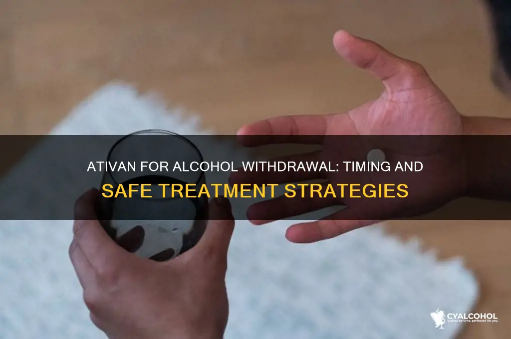 Ativan For Alcohol Withdrawal: Timing And Safe Treatment Strategies ...