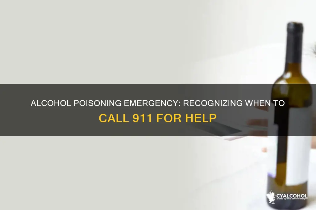 Alcohol Poisoning Emergency: Recognizing When To Call 911 For Help ...