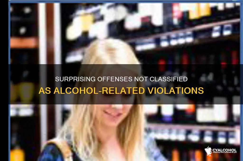 Surprising Offenses Not Classified As Alcohol-Related Violations ...