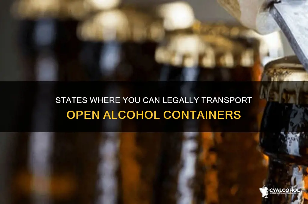 States Where You Can Legally Transport Open Alcohol Containers | CyAlcohol