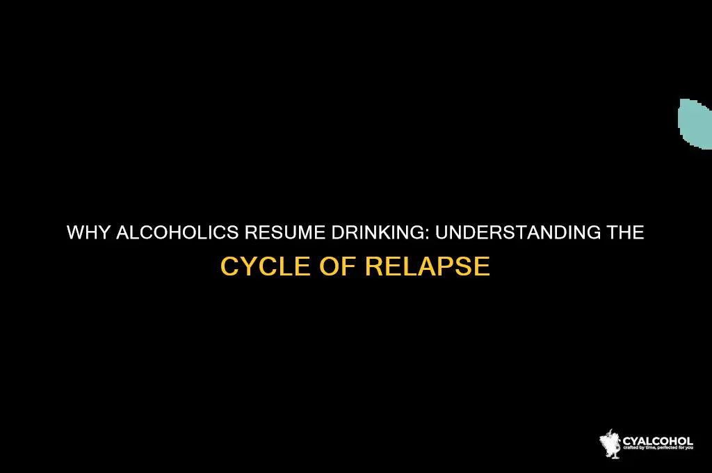 Why Alcoholics Resume Drinking: Understanding The Cycle Of Relapse ...